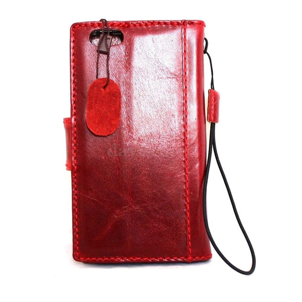 genuine natural leather case for iphone 6 4.7 stand cover book wallet ...